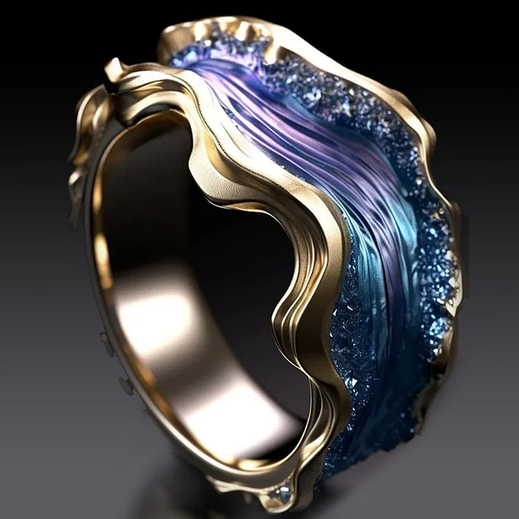Vintage Golden Ocean Ring – SALINAS JEWELRY